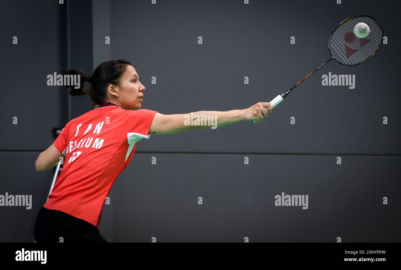 Aartselaar, Belgium. 16th July, 2024. Belgian Lianne Tan pictured in ...