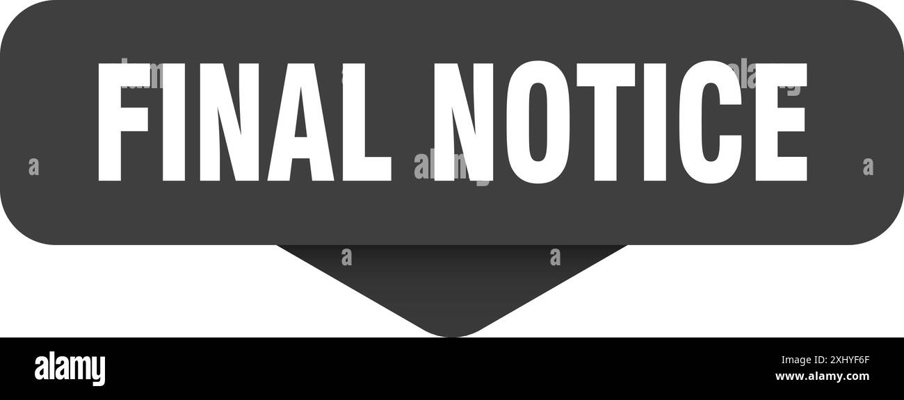 final notice sticker. final notice sign on transparent background ...