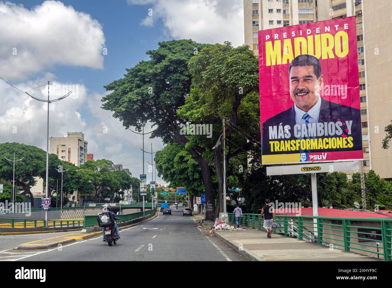 Billboards and murals in the streets of Caracas, campaigning for ...