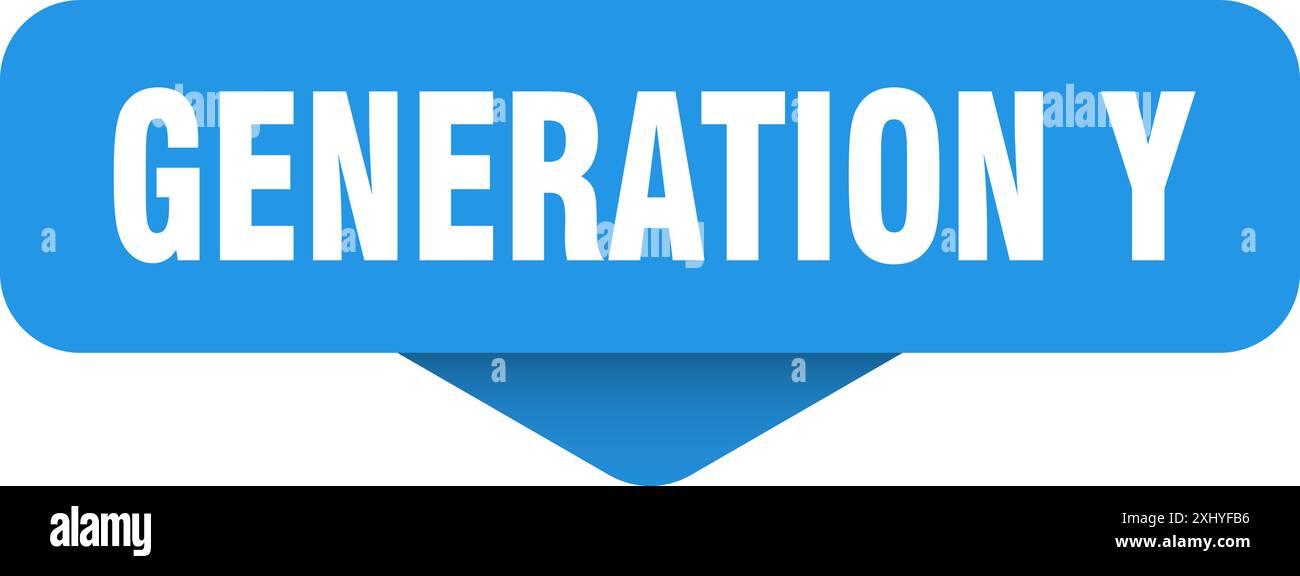 generation y sticker. generation y sign on transparent background ...