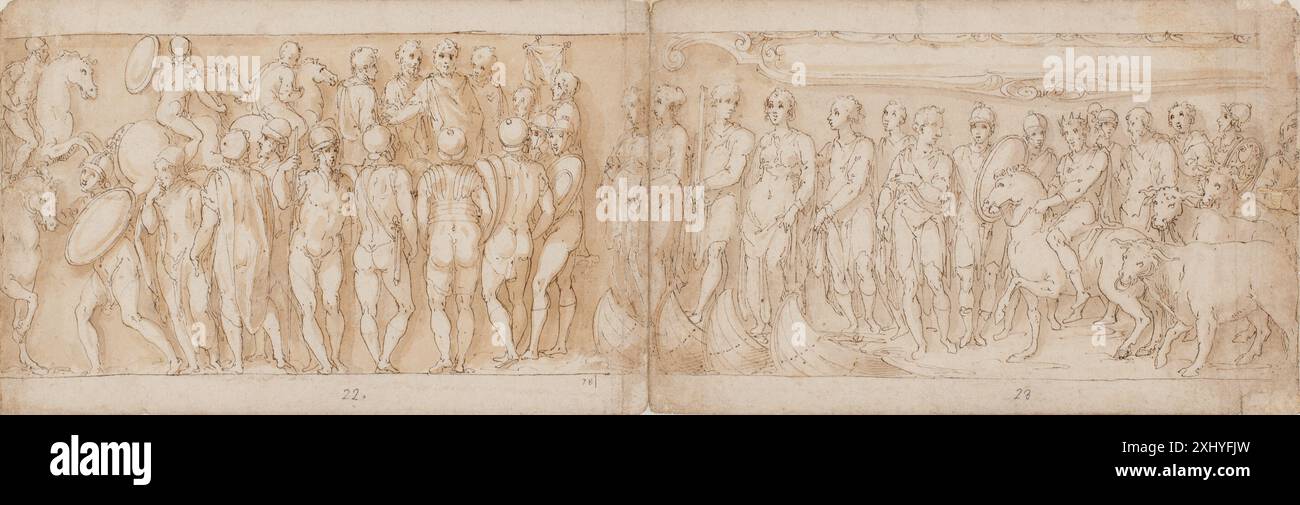 Barbarians hail the emperor (CXIV); Germans and Sarmatians are brought ...