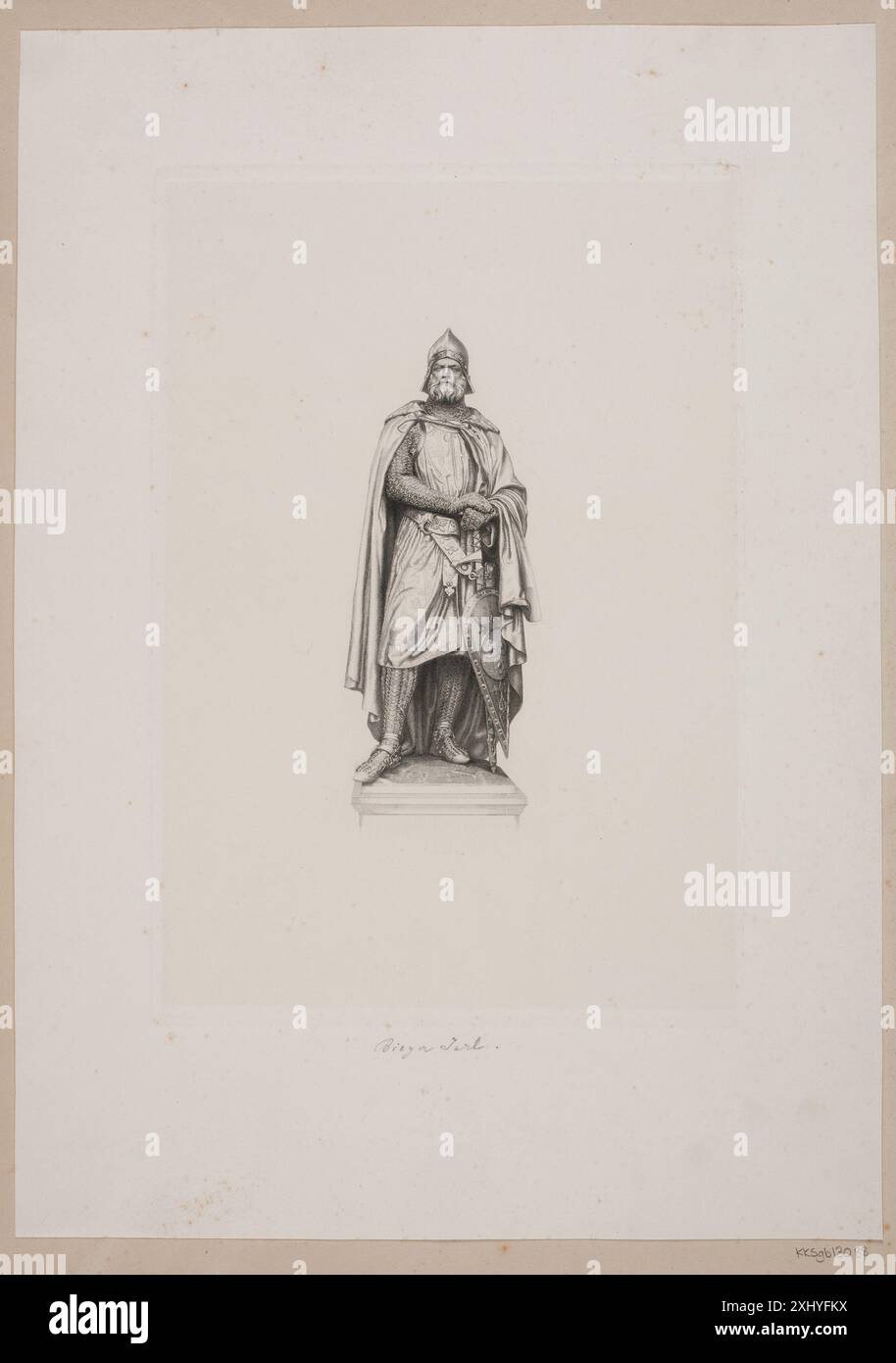 Copper engraving by Joel Ballin after Bengt Erland Fogelberg depicting ...