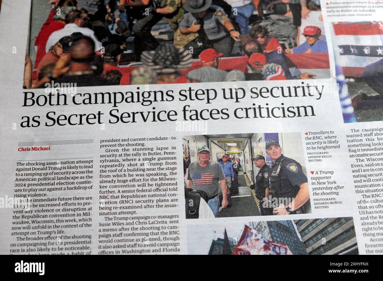 'Both campaigns step up security as Secret Service faces criticism ...