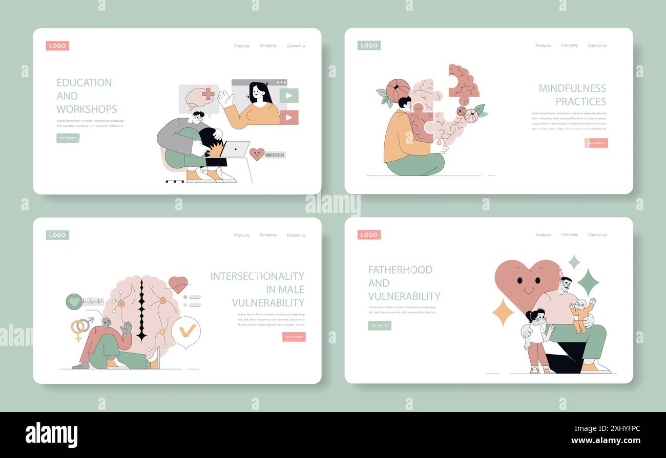 Male Vulnerability set. Exploring emotional well-being, mindfulness ...