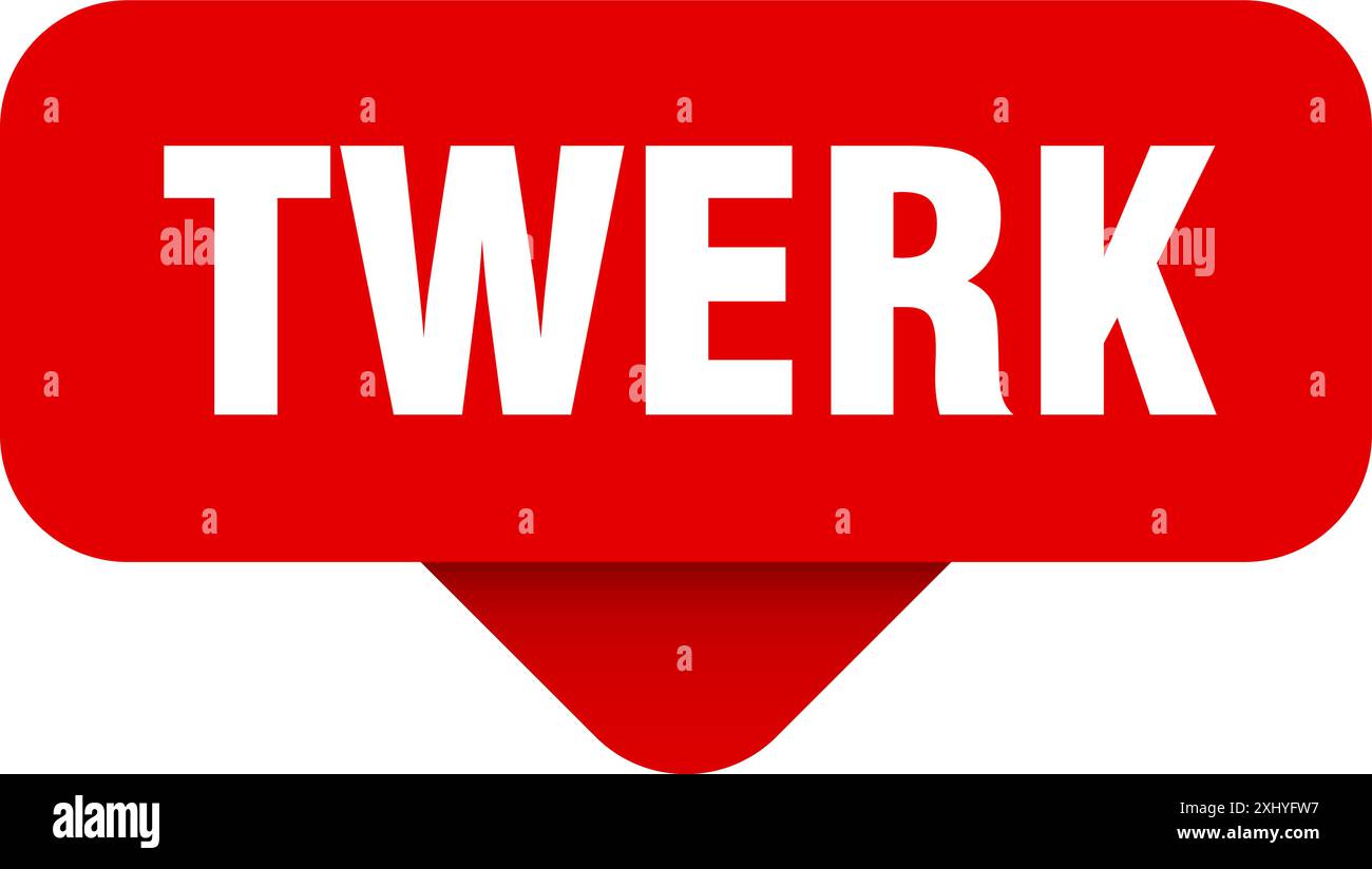 twerk sticker. twerk sign on transparent background. rectangular button ...