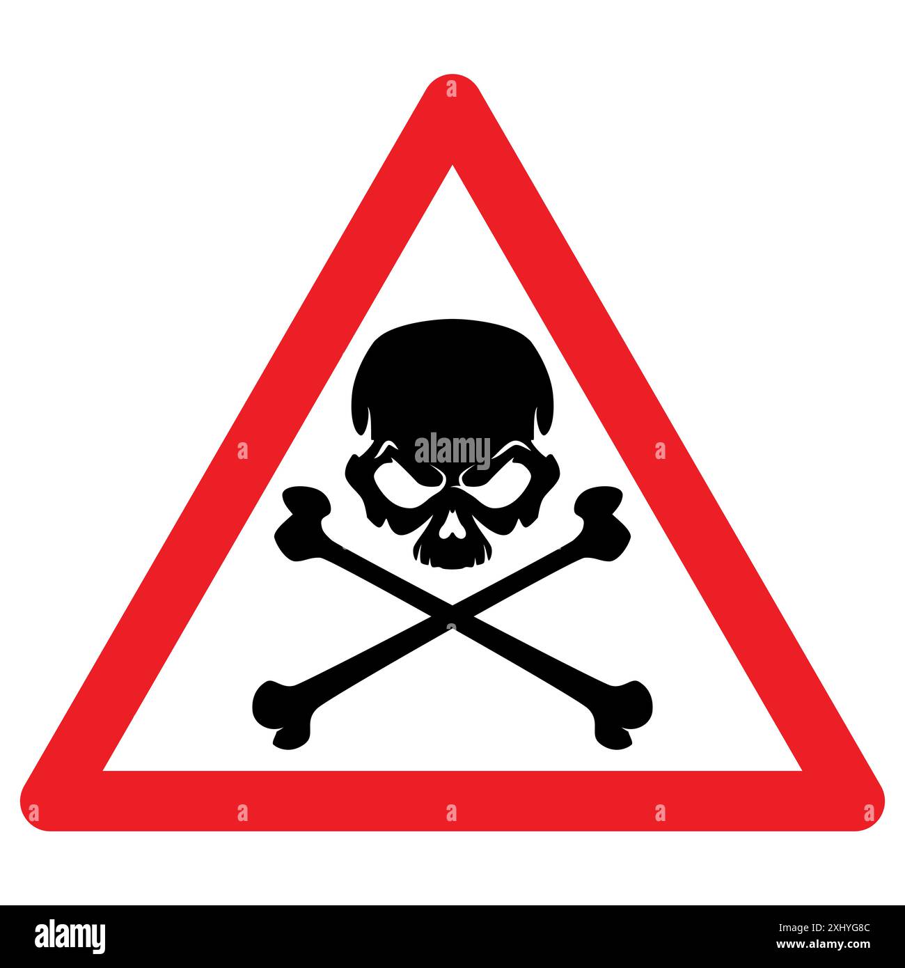 skull and crossbones in red triangle, vector illustration of Other ...
