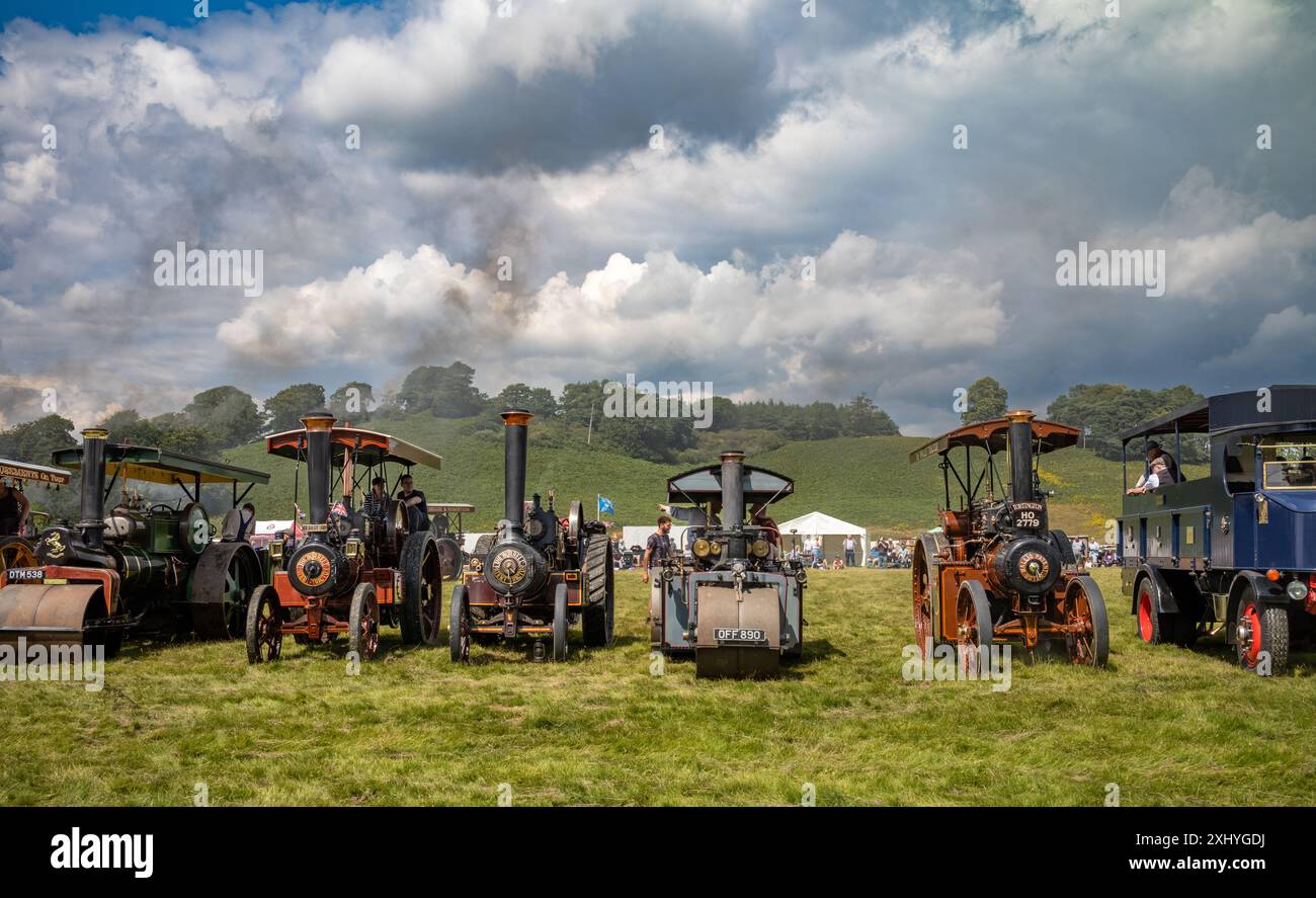 Storrington / UK - Jul 13 2024: Vintage steam traction engines, steam ...