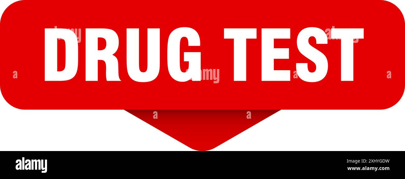 drug test sticker. drug test sign on transparent background ...