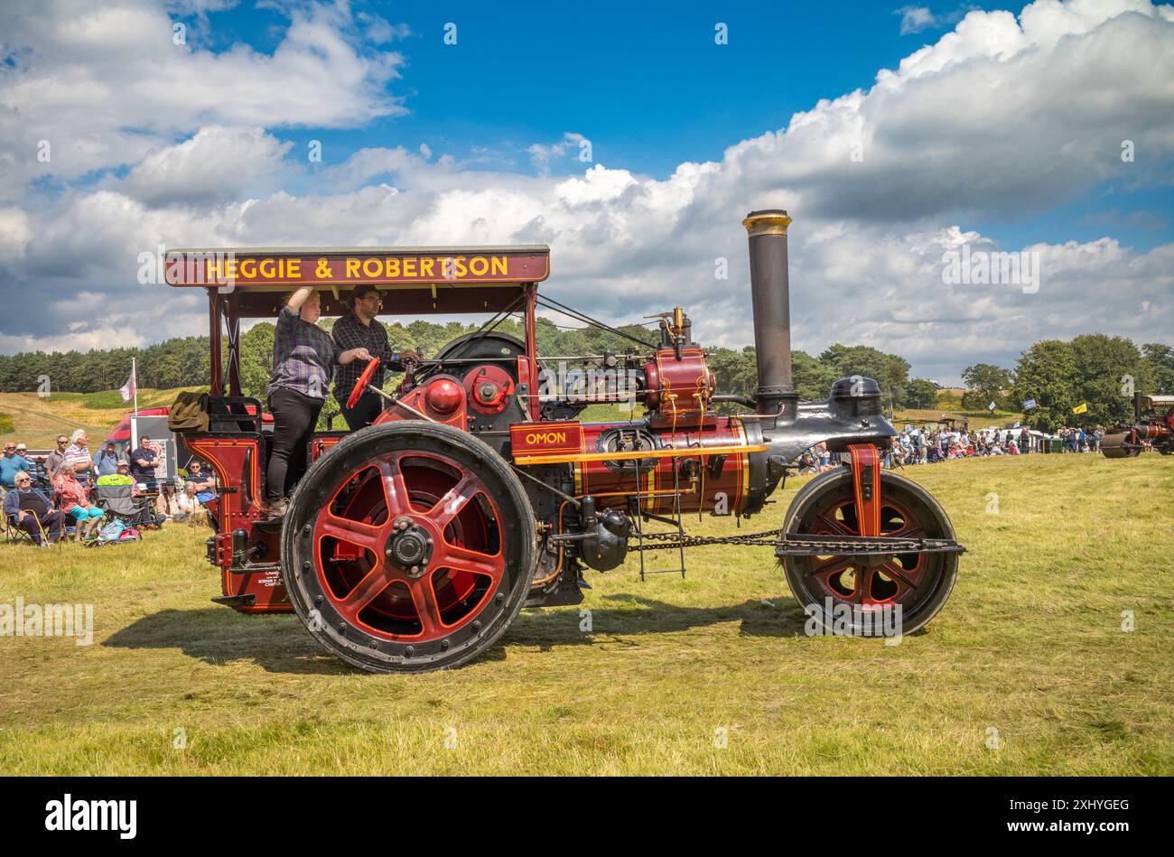 Storrington / UK - Jul 13 2024: Omon, a 1926 steam powered Marshall ...