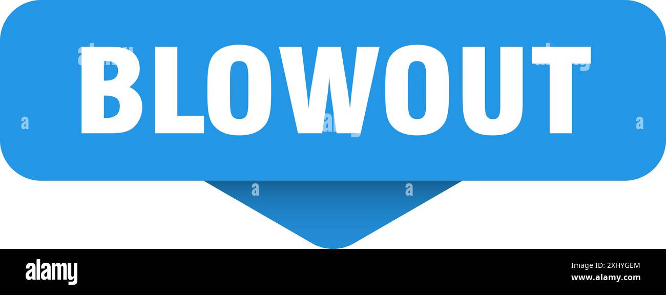 blowout sticker. blowout sign on transparent background. rectangular ...