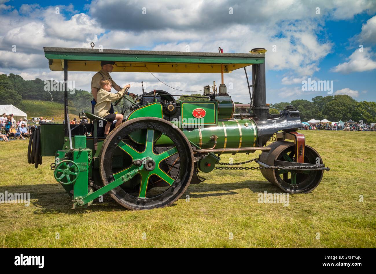 Parham / UK - Jul 13 2024: A 1936 steam powered Aveling-Barford Road ...