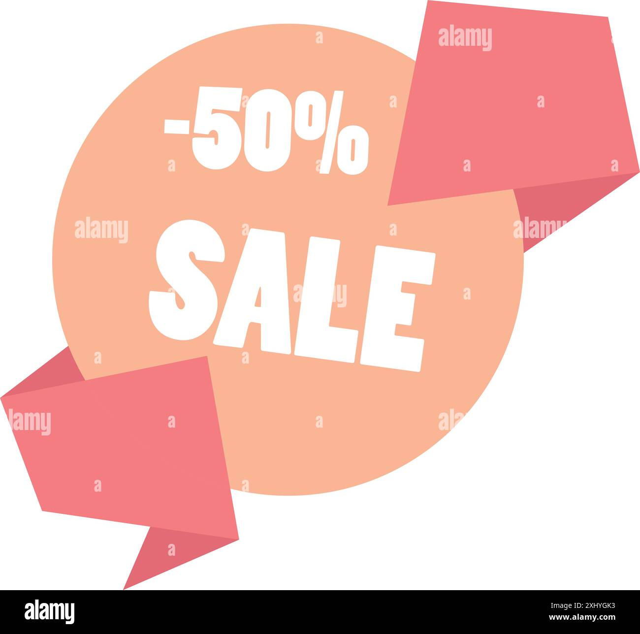 Sale sign with pink ribbon Stock Vector Image & Art - Alamy