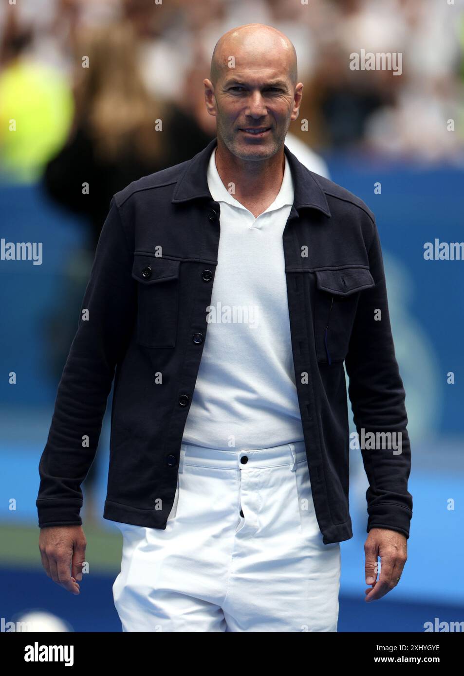 Zinedine Zidane before the presentation of new Real Madrid player ...