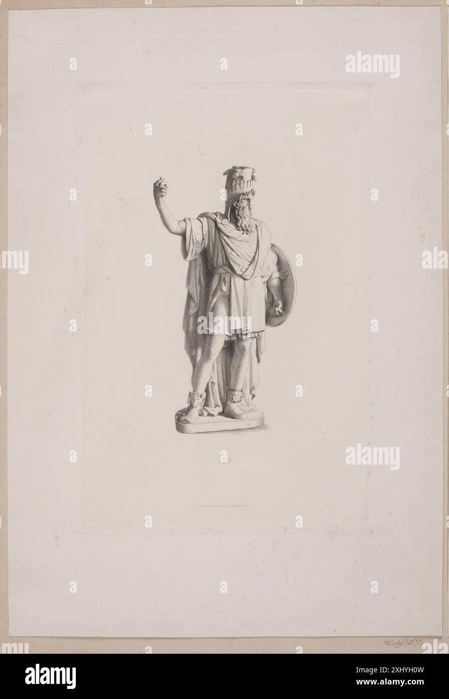 Copper engraving by Joel Ballin after Bengt Erland Fogelberg showing ...