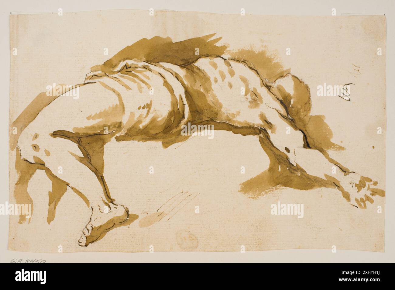 Prostrated male figure Unknown Venetian , Tiepolo, Giovanni Domenico ...