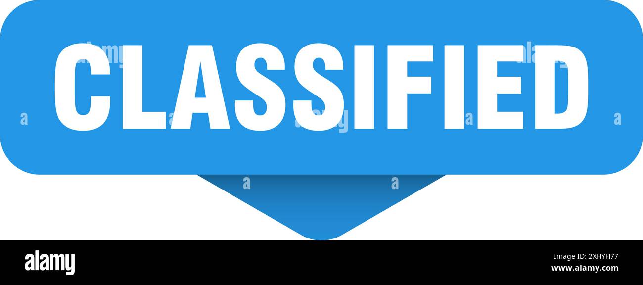 classified sticker. classified sign on transparent background ...