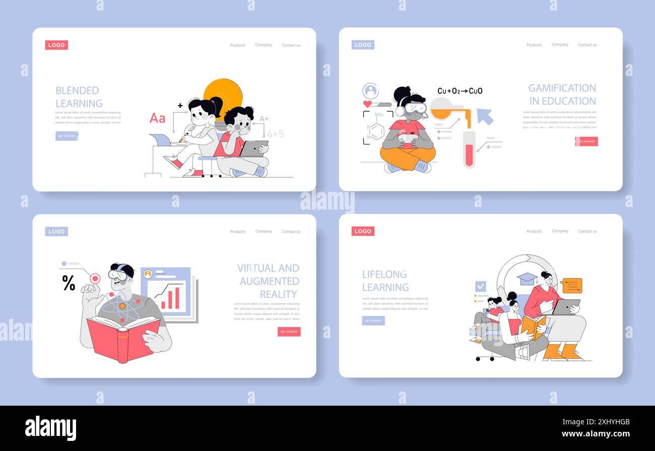 Education set. Innovative learning methods with technology integration ... Education set. Innovative learning methods with technology integration ...