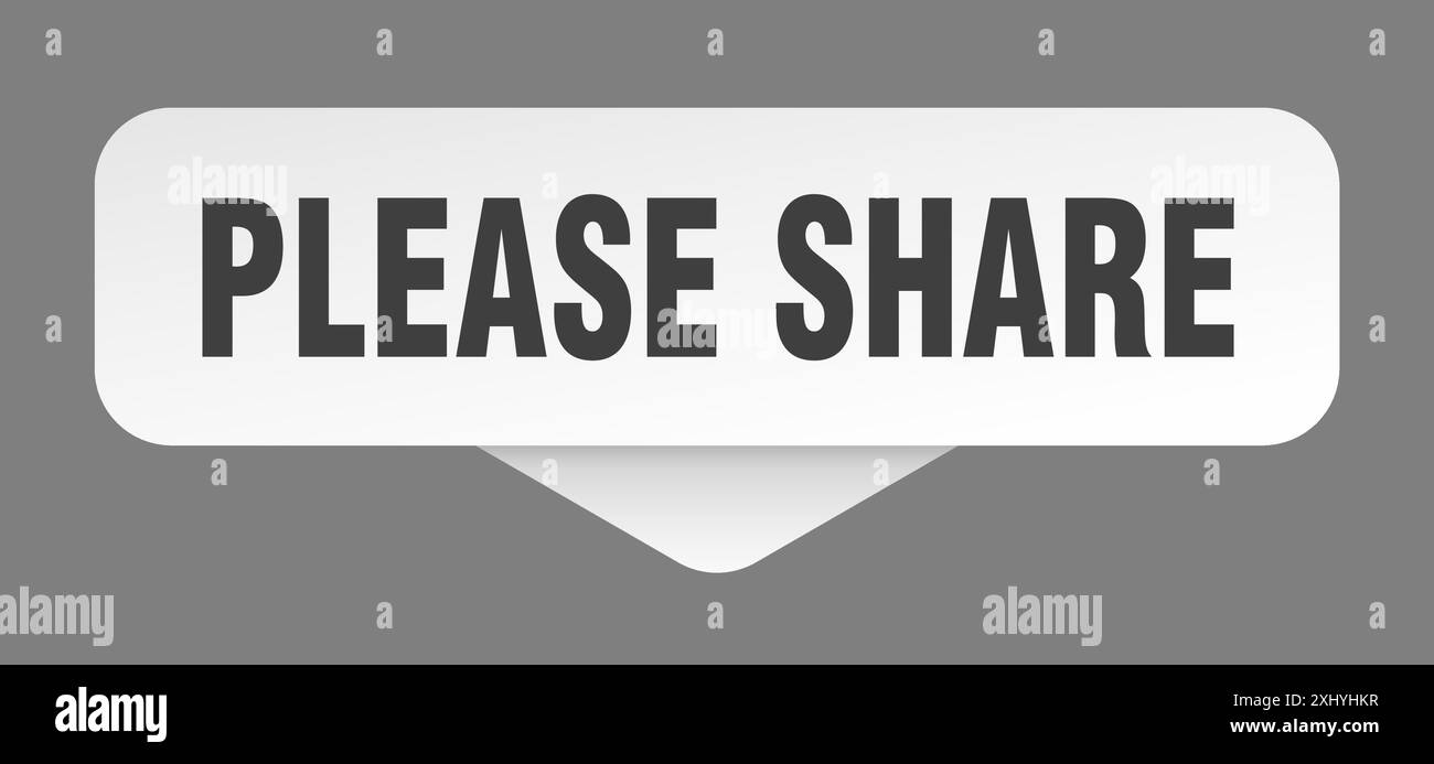 please share sticker. please share sign isolated on gray background ...