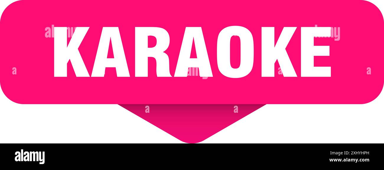 karaoke sticker. karaoke sign on transparent background. rectangular ...