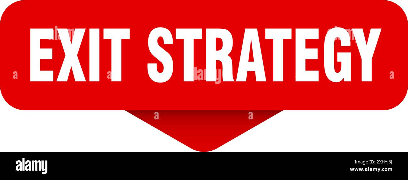 exit strategy sticker. exit strategy sign on transparent background ...