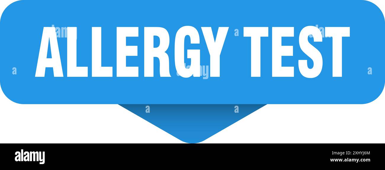 allergy test sticker. allergy test sign on transparent background ...