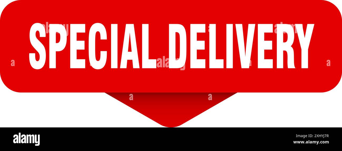 special delivery sticker. special delivery sign on transparent ...