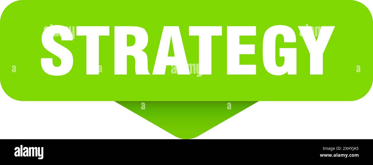 strategy sticker. strategy sign on transparent background. rectangular ...