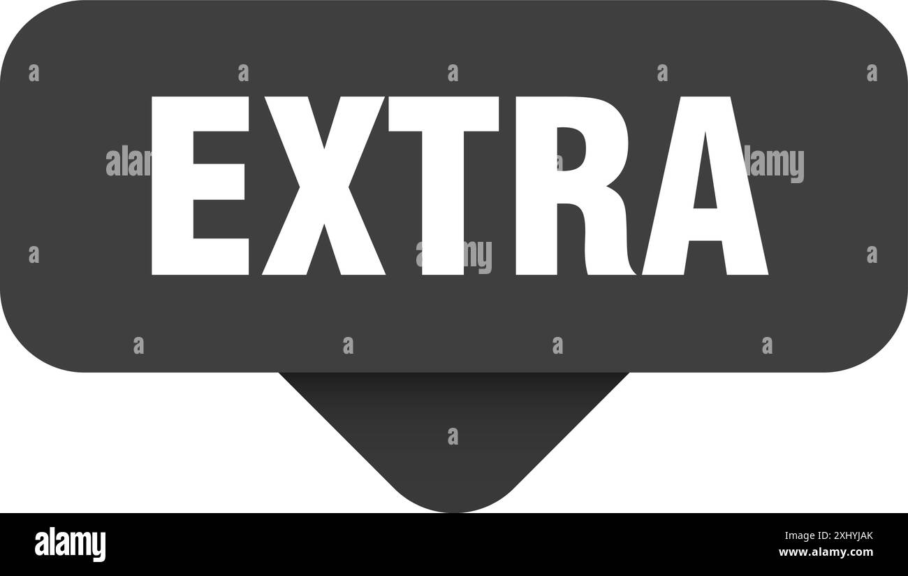 extra sticker. extra sign on transparent background. rectangular button ...