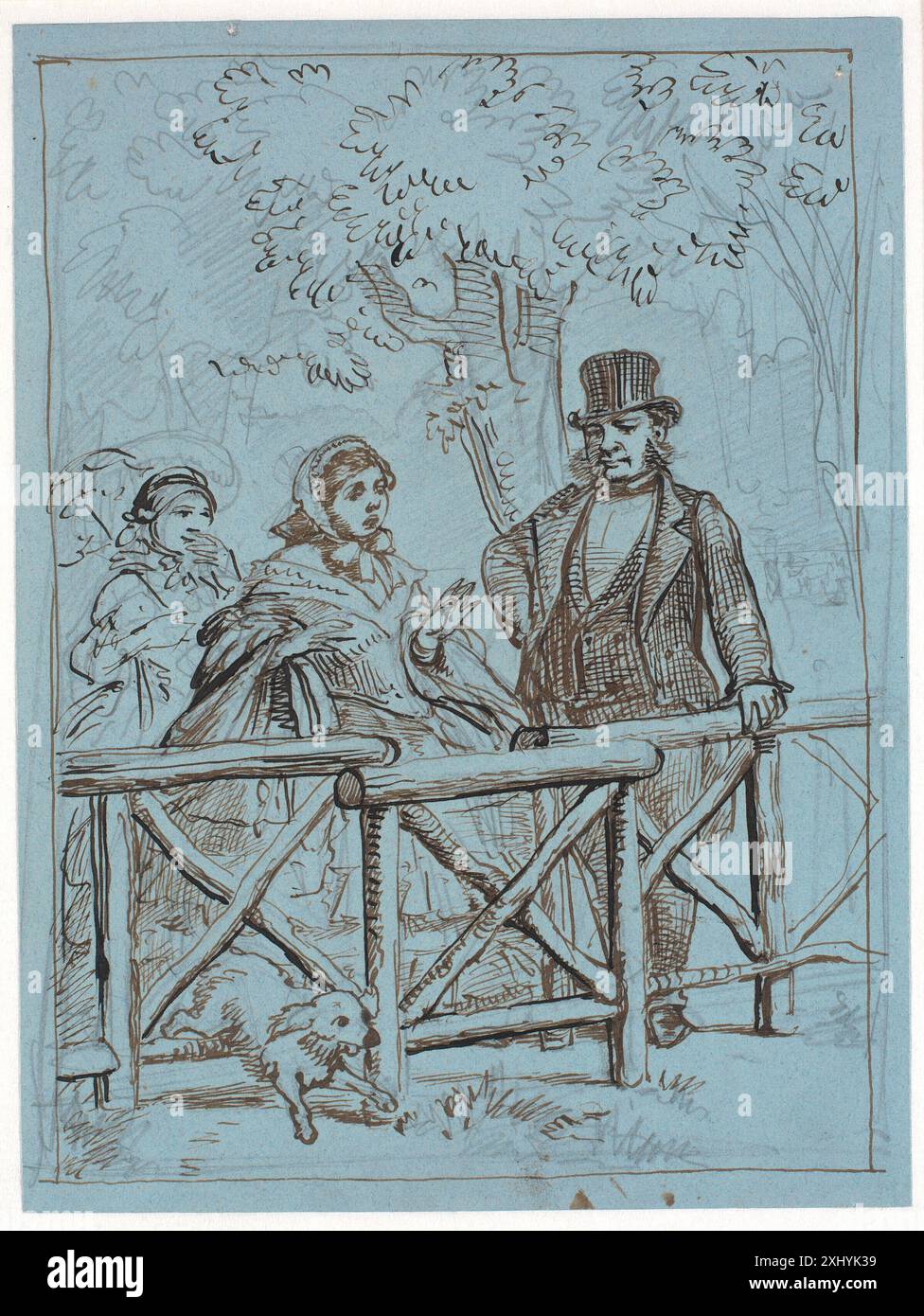 Wilhelm Marstrand's drawing depicts the difficulties of wearing a ...