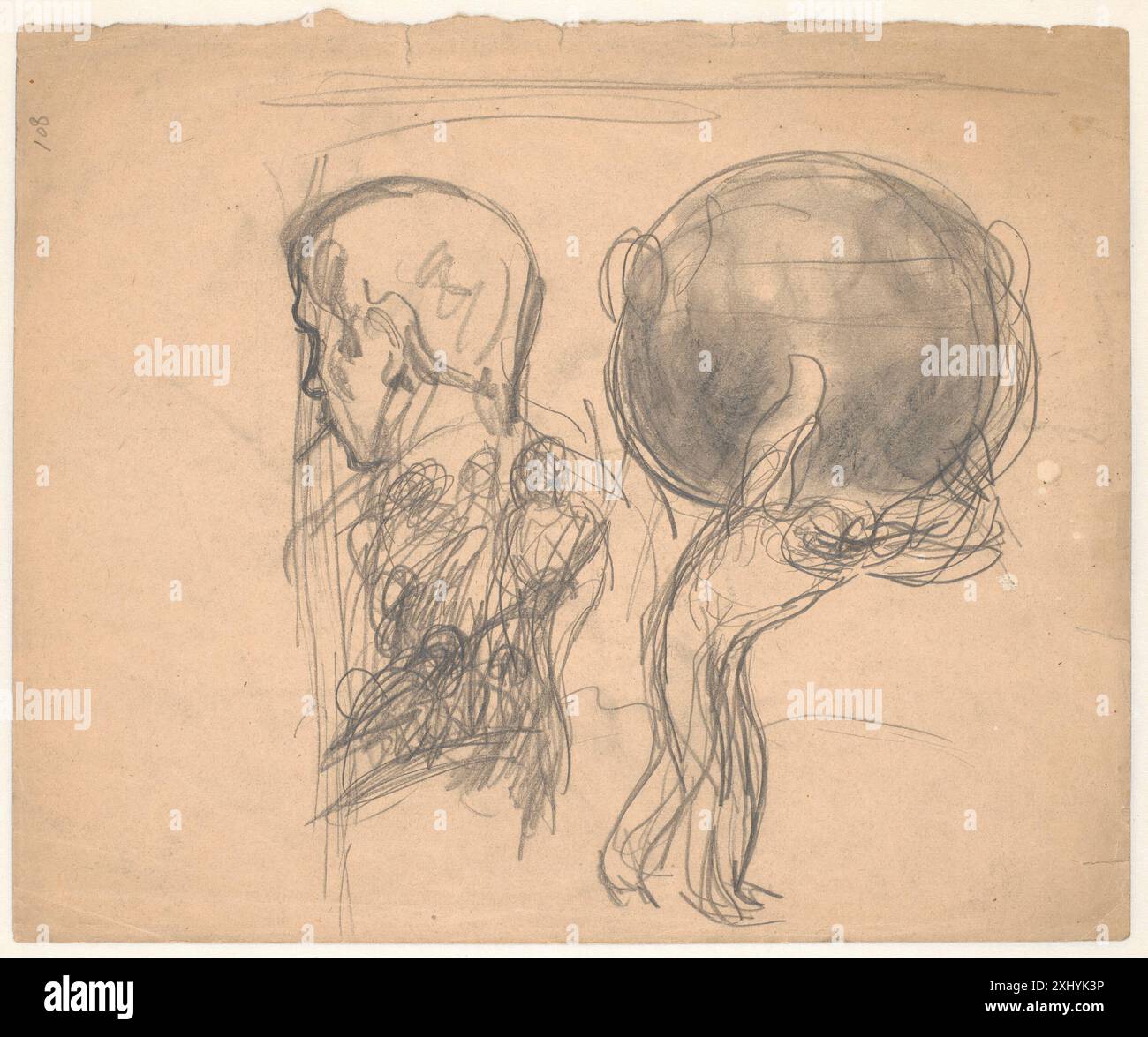 Study magazine with man portrait and atlas figure Isakson, Karl 1878 ...