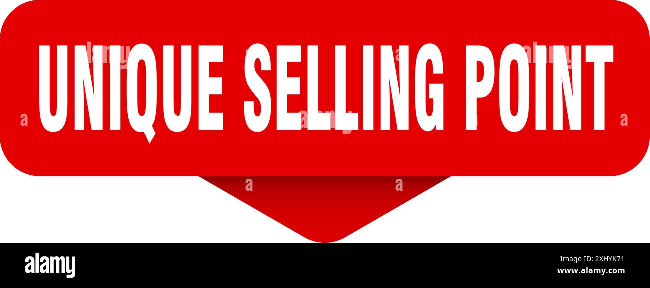 unique selling point sticker. unique selling point sign on transparent ...