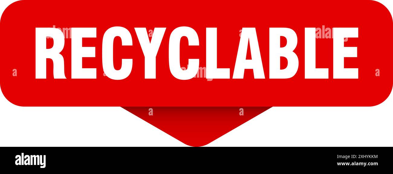 recyclable sticker. recyclable sign on transparent background ...