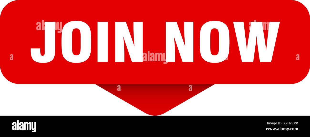 join now sticker. join now sign on transparent background. rectangular ...