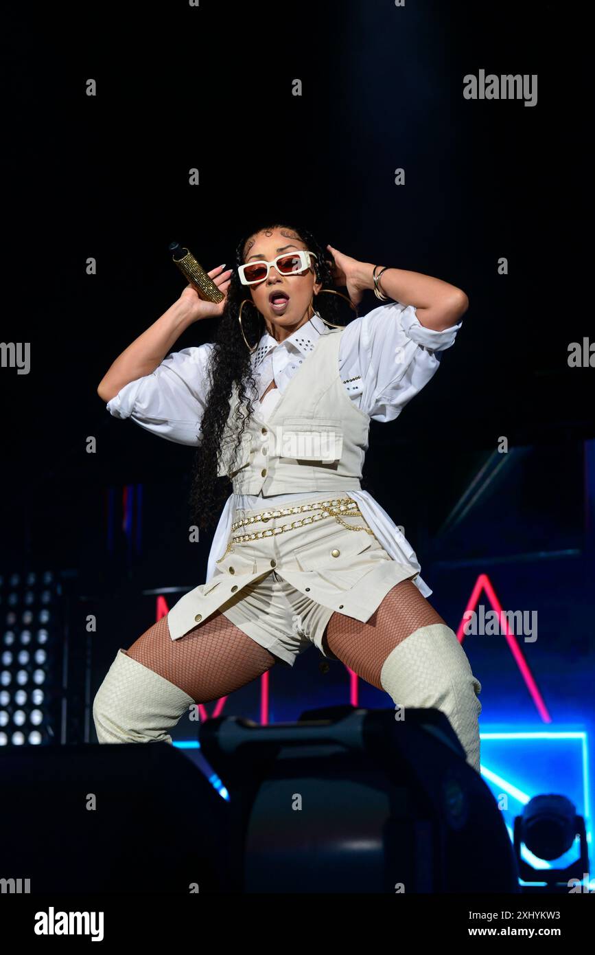 West Palm Beach, Florida, USA. 14th July, 2024. Singer Mya performs ...