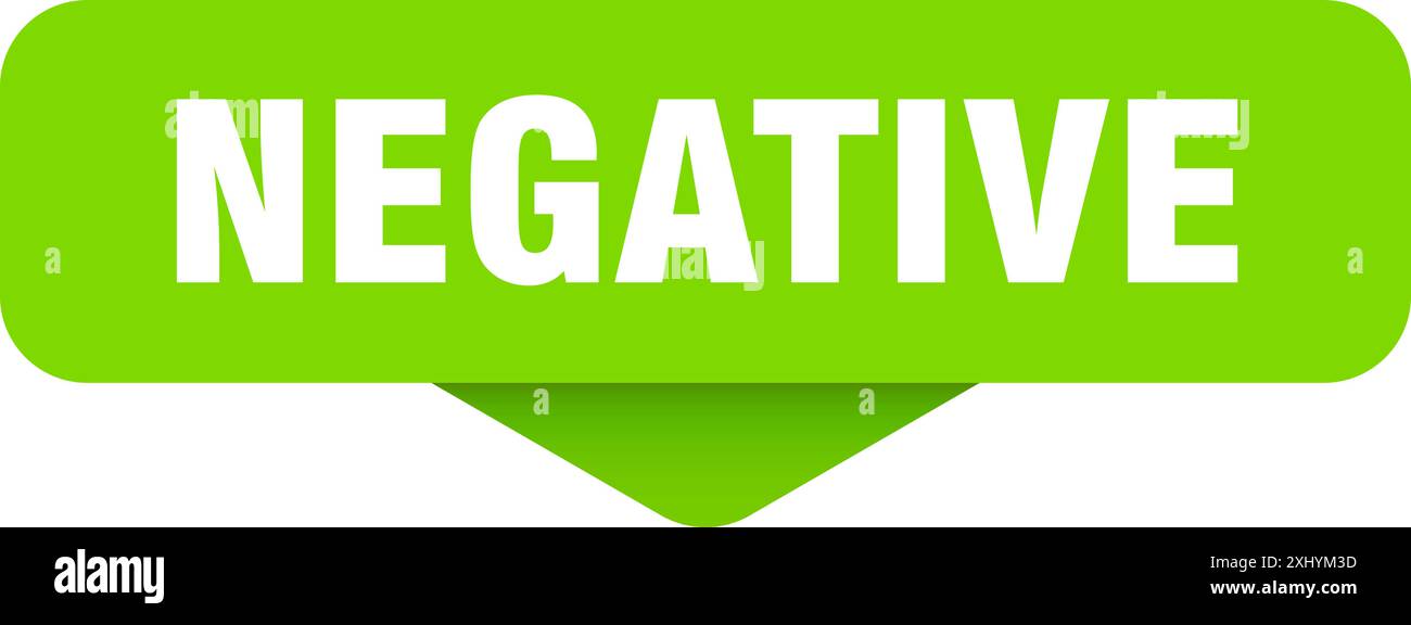 negative sticker. negative sign on transparent background. rectangular ...
