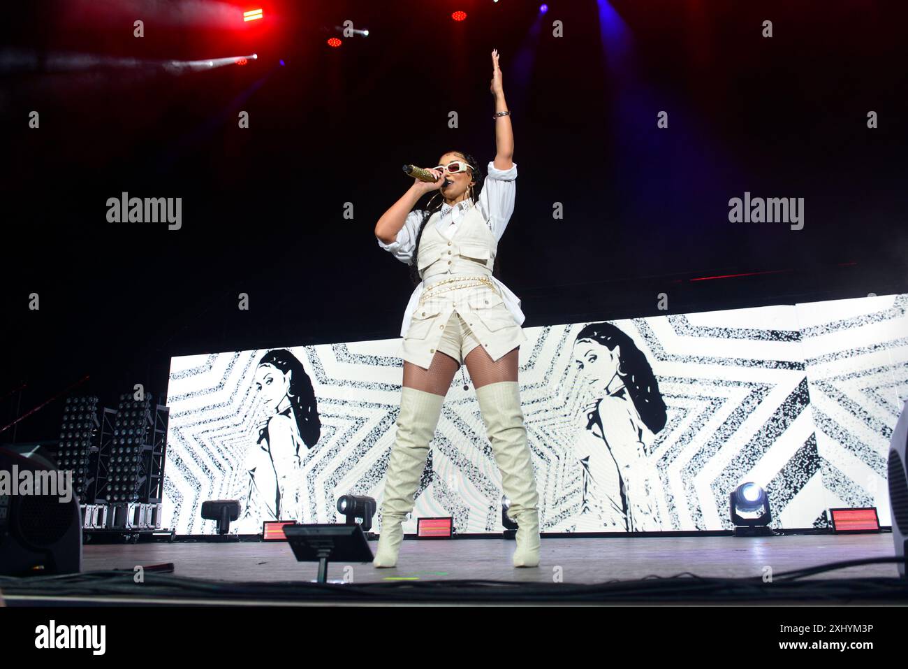 West Palm Beach, Florida, USA. 14th July, 2024. Singer Mya performs ...