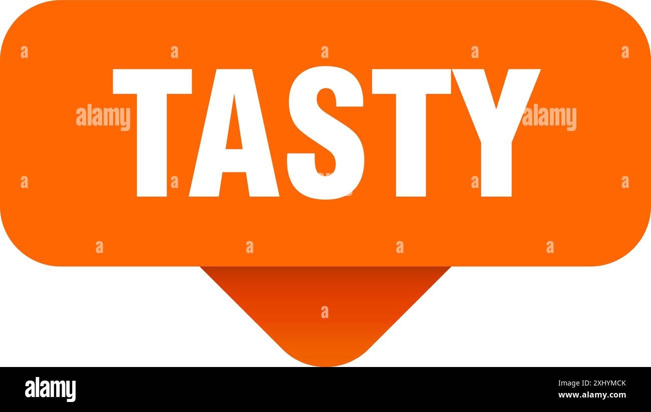 tasty sticker. tasty sign on transparent background. rectangular button ...
