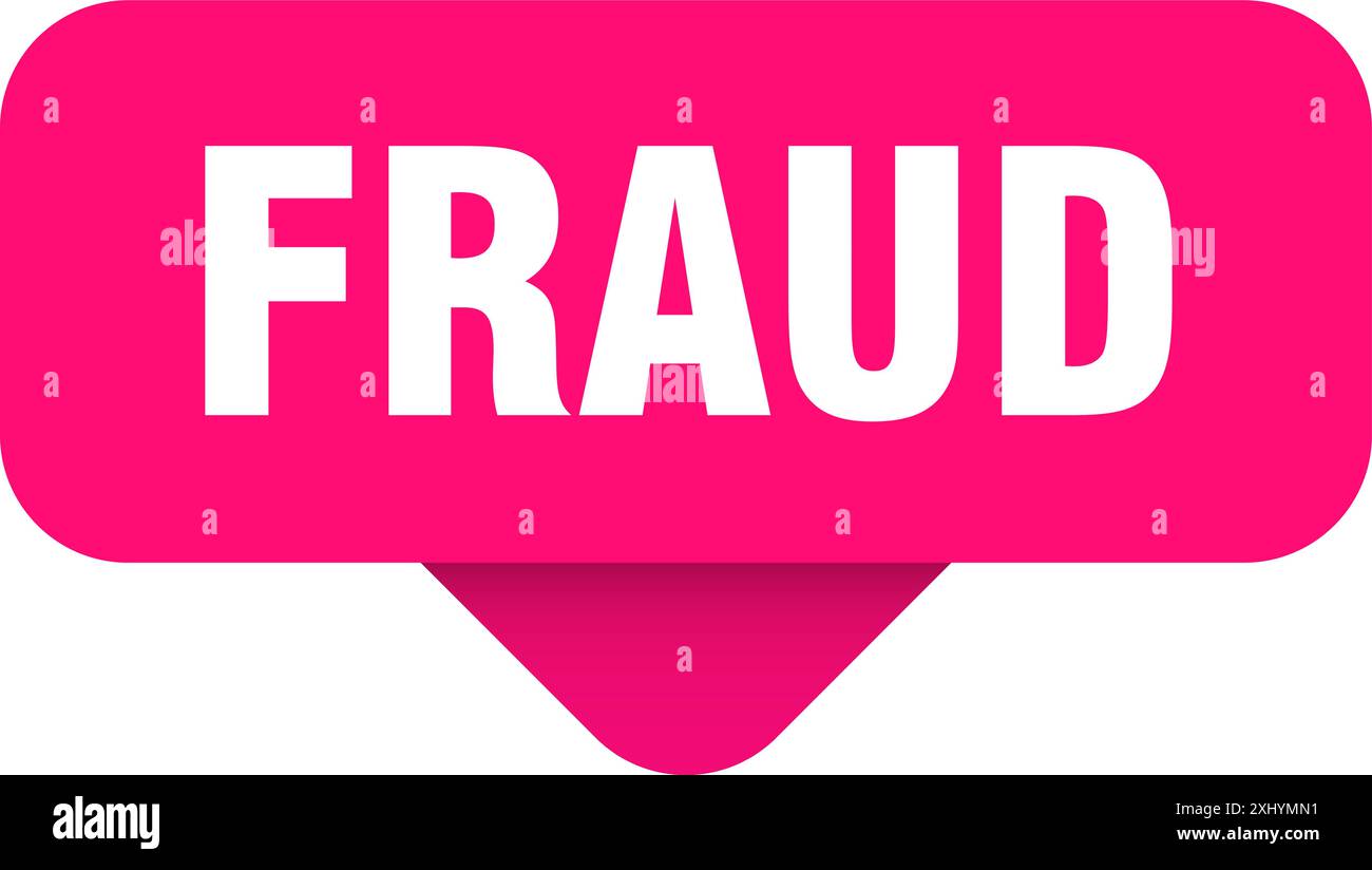 fraud sticker. fraud sign on transparent background. rectangular button ...