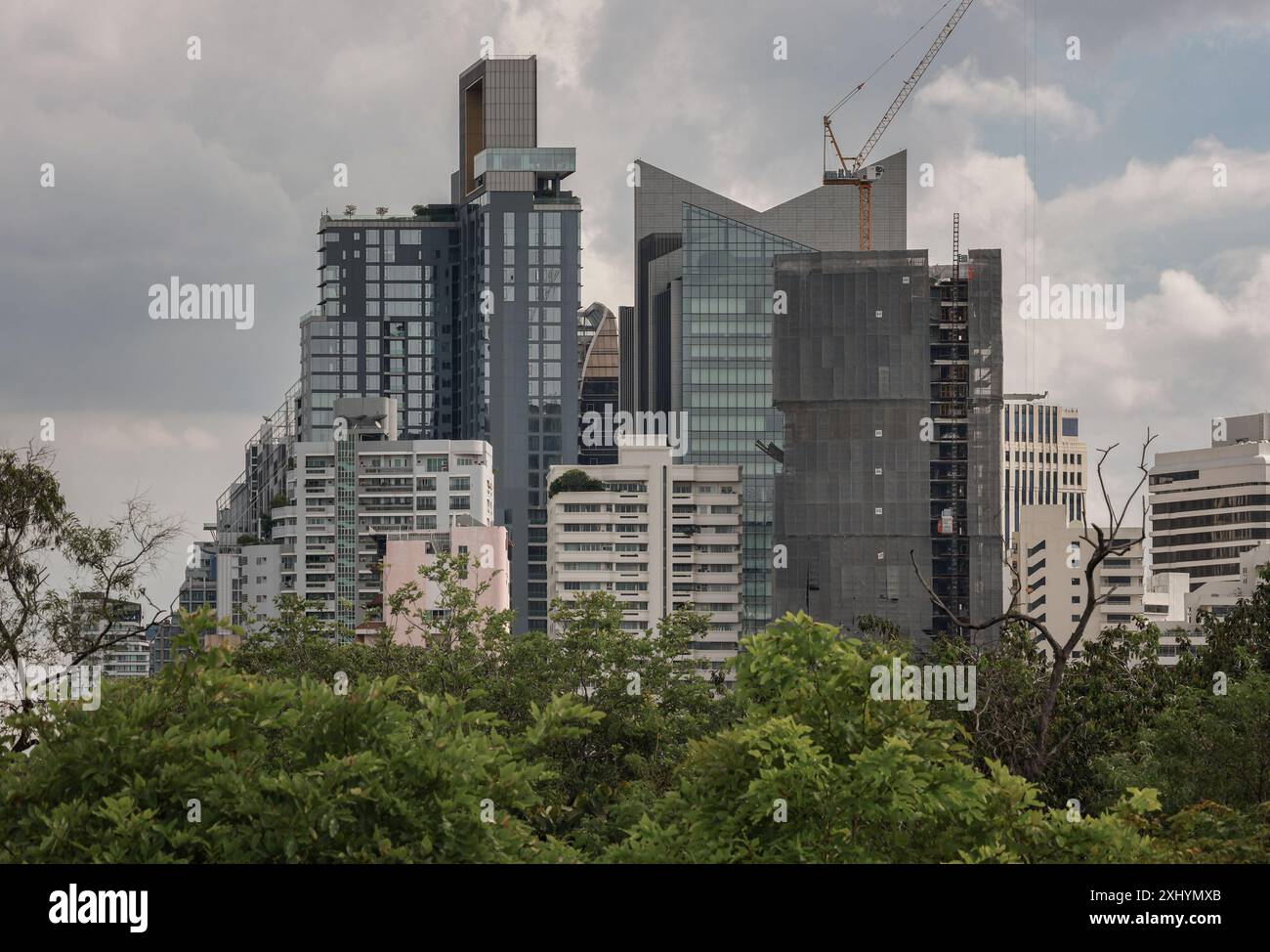 Bangkok, Thailand - 22 Jun, 2024 - Architecture exterior of Modern high ...