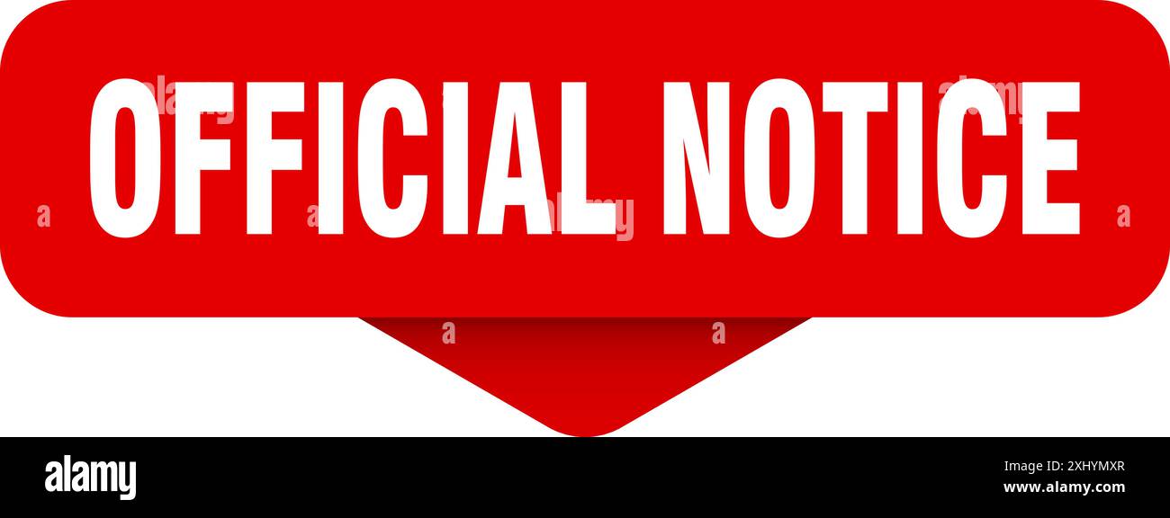 official notice sticker. official notice sign on transparent background ...