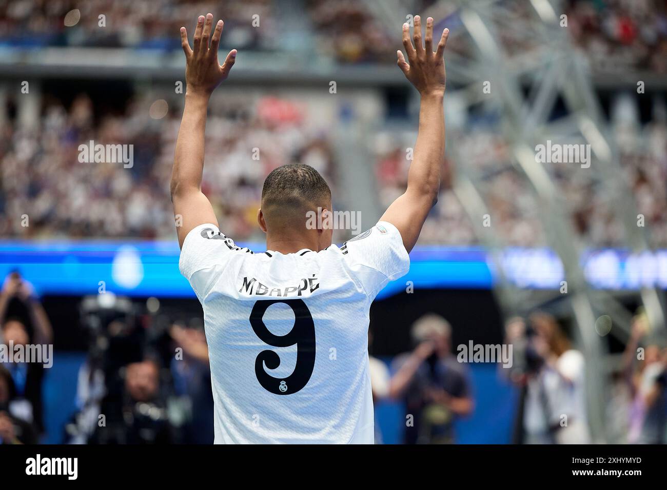 MADRID, SPAIN - JULY 16: Real Madrid new signing, Kylian Mbappe is ...