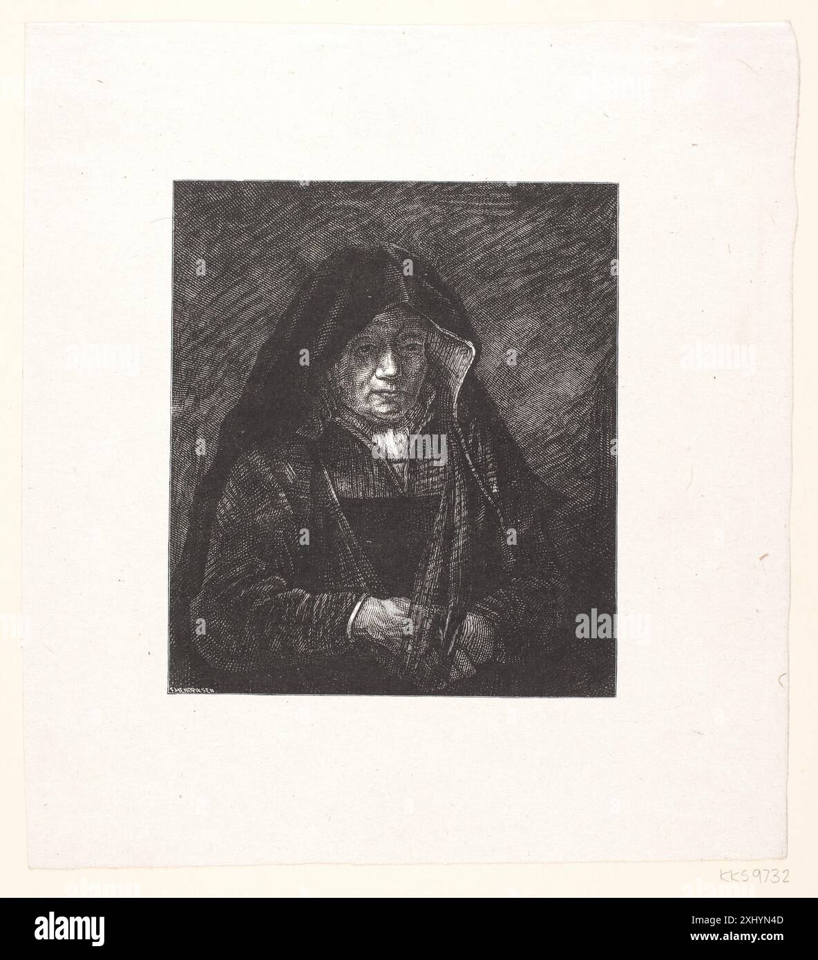 Hendriksen woodcut portrait hi-res stock photography and images - Alamy