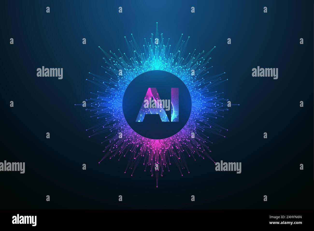 AI Banner Concept In The Digital Style. Generative Ideas Design Element ...