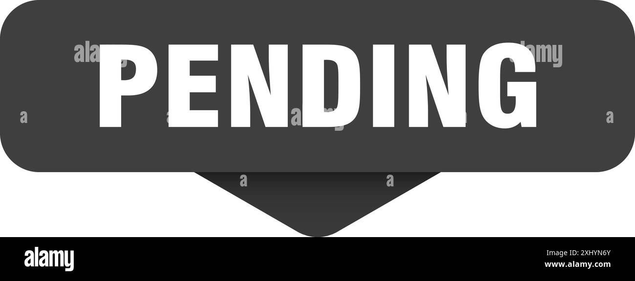 pending sticker. pending sign on transparent background. rectangular ...