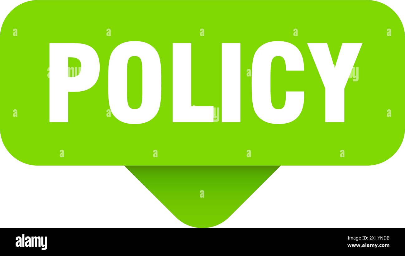 policy sticker. policy sign on transparent background. rectangular ...