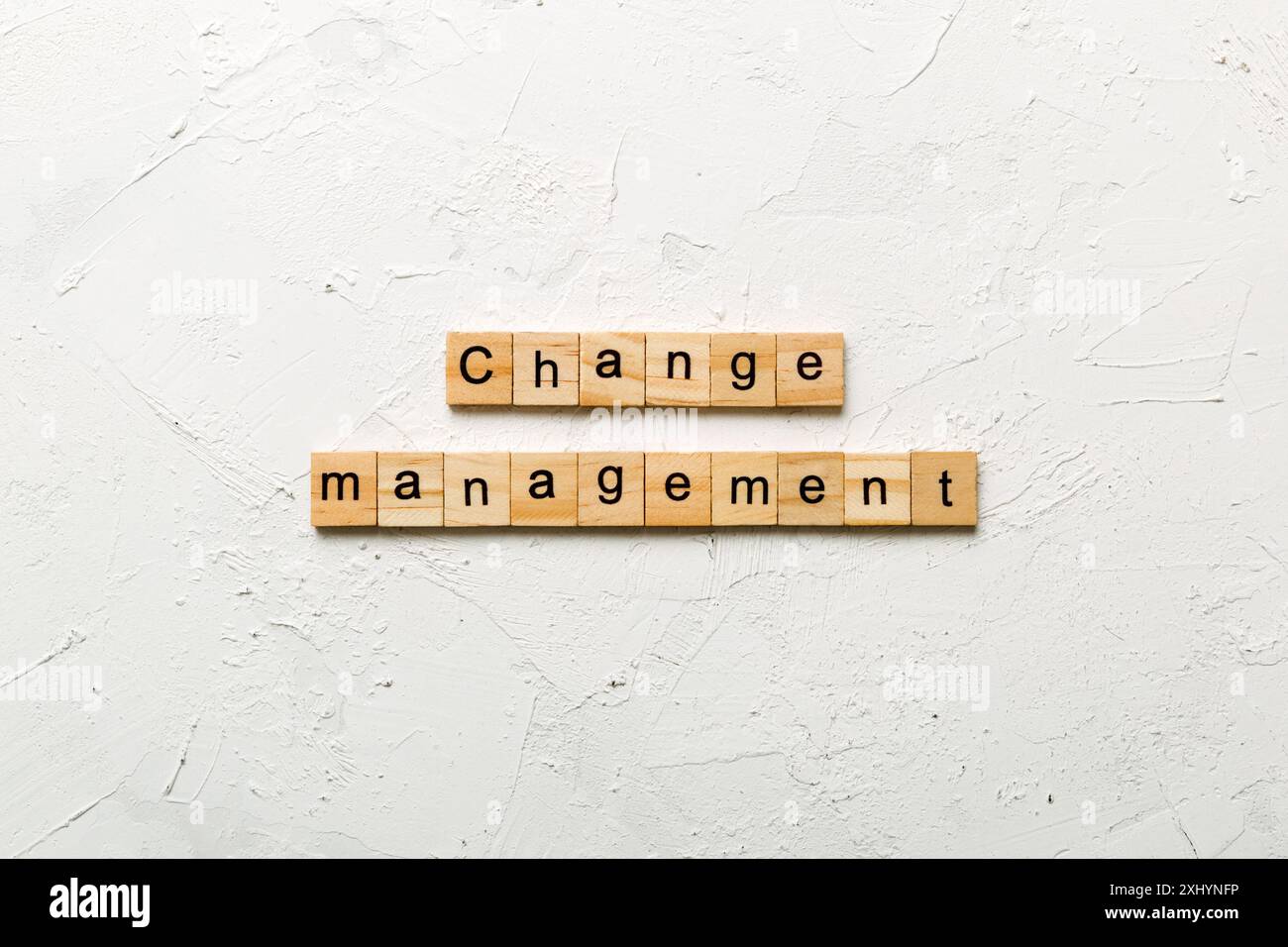 change management word written on wood block. change management text on ...