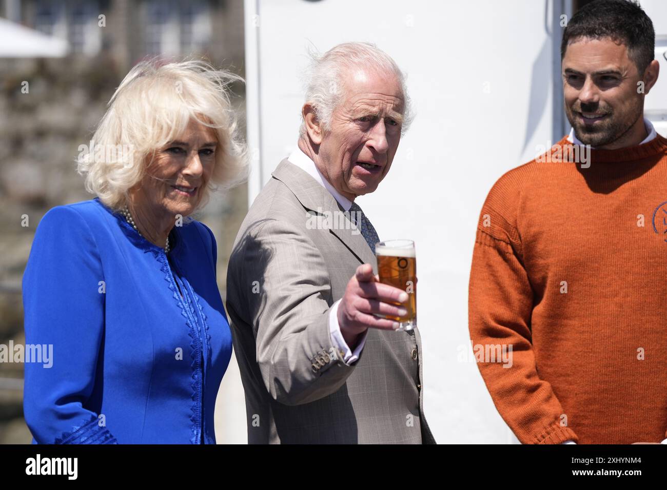 King Charles III and Queen Camilla touring a showcase of Guernsey ...
