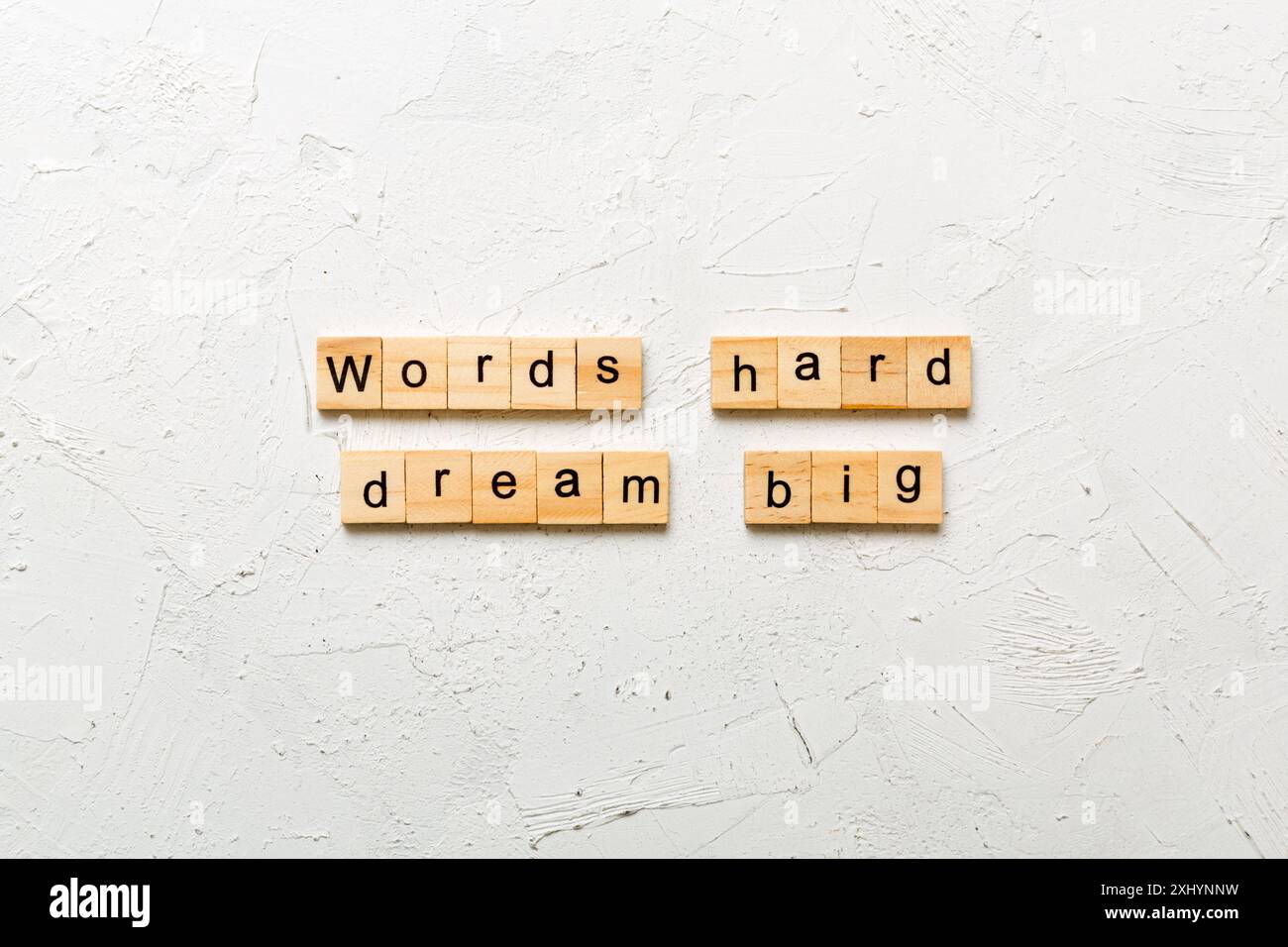 Work hard dream big word written on wood block. Work hard dream big ...