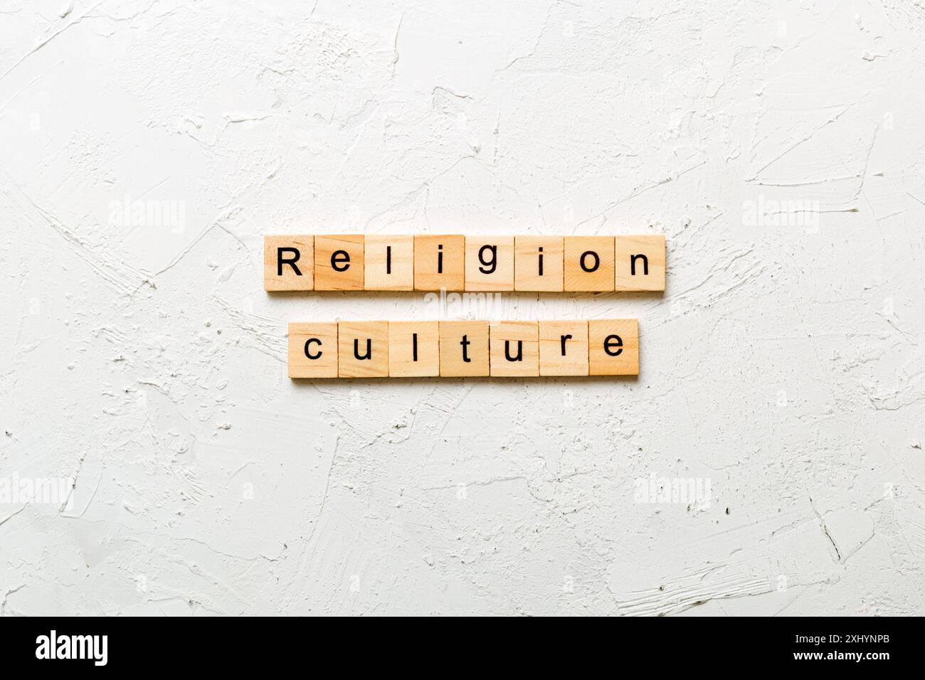 Religion Culture word written on wood block. Religion Culture text on ...