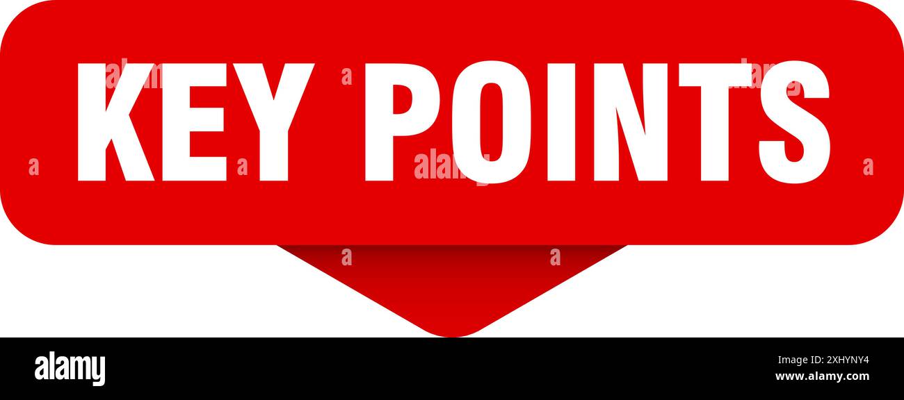 key points sticker. key points sign on transparent background ...